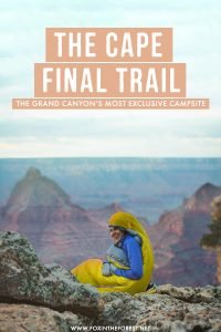 Camping and Hiking the Cape Final Trail in the Grand Canyon